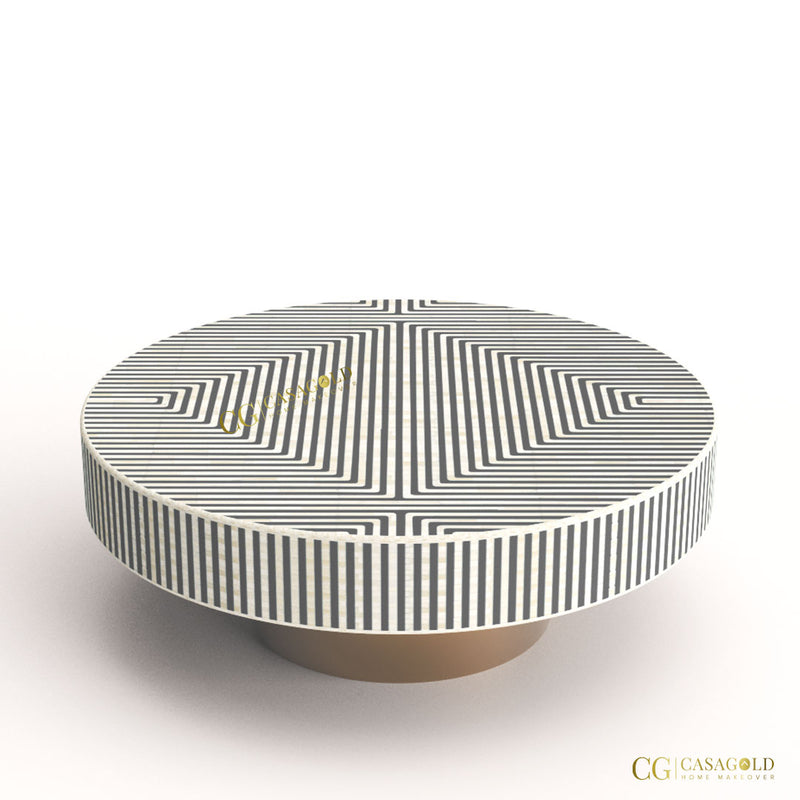 Harmony Inlay Round Coffee Table - Luxe