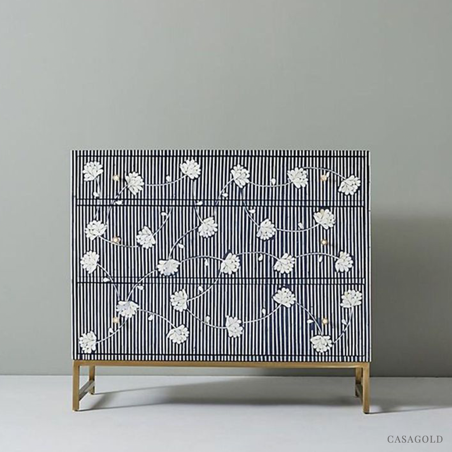 Inlay Storage Cabinet - Floral Blossom