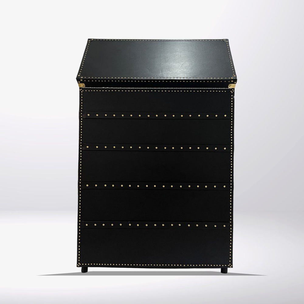 Genuine Leather Bar Cabinet